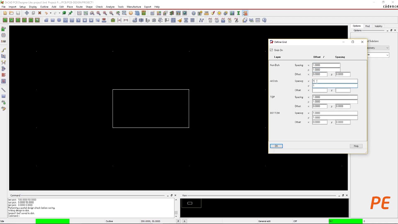 PCB Design Tutorial_36 Orcad Pcb Editor Board Outline Creation - YouTube