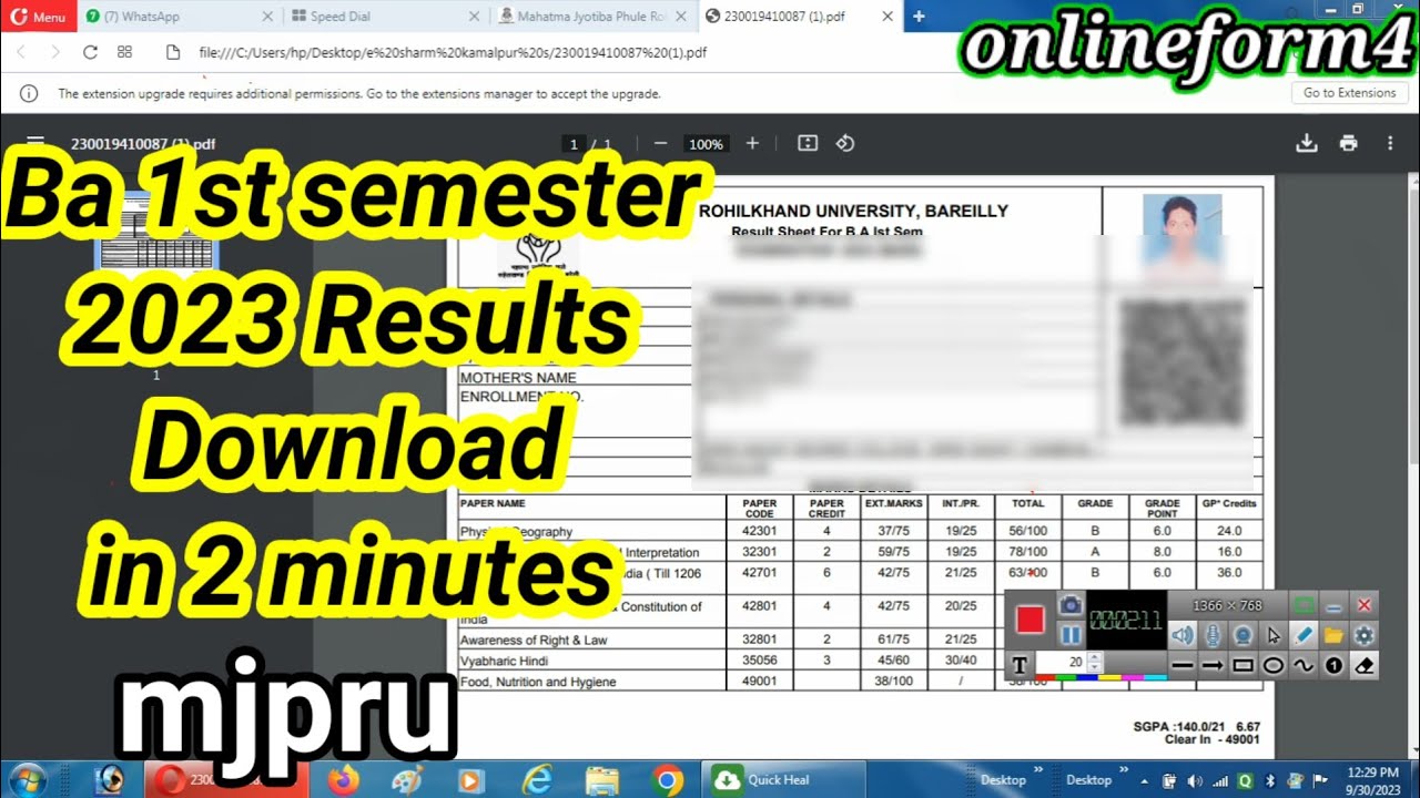ba 1st sem result 2023|ba 1st year result 2023 kaise dekhe|ba result ...