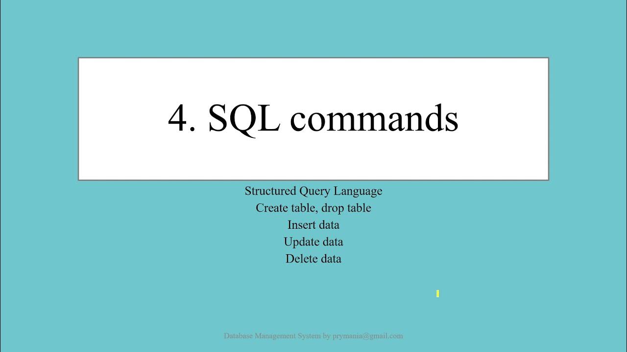 week4 1 SQL commands - YouTube