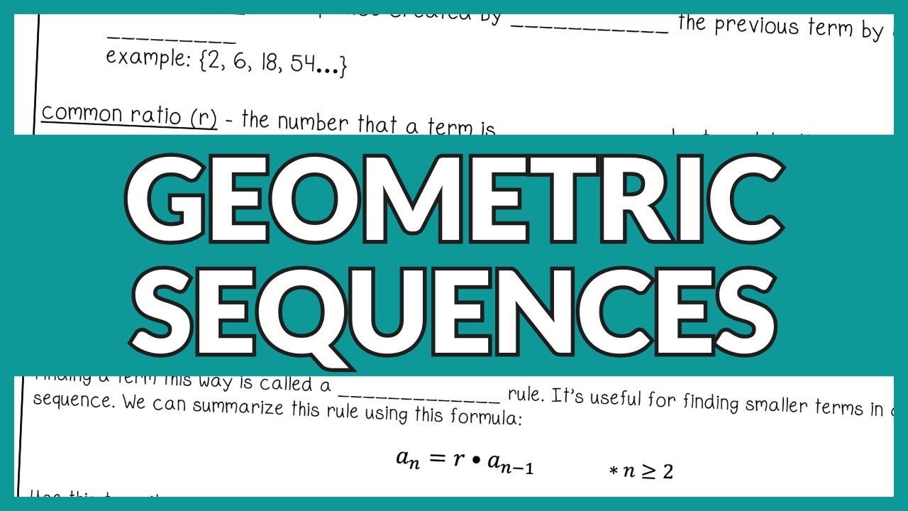 Geometric Sequences Lesson for High School Algebra 1 - YouTube