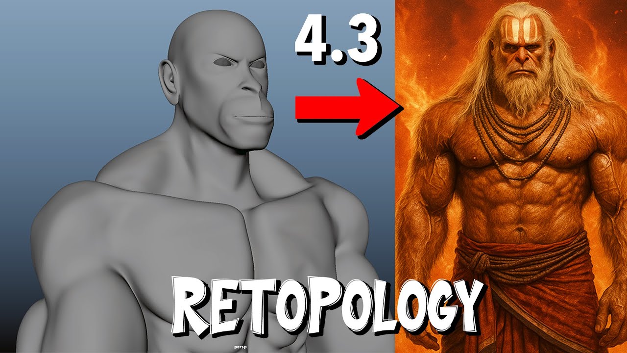 FACE modeling .4.3 | RETOPOLOGY - YouTube