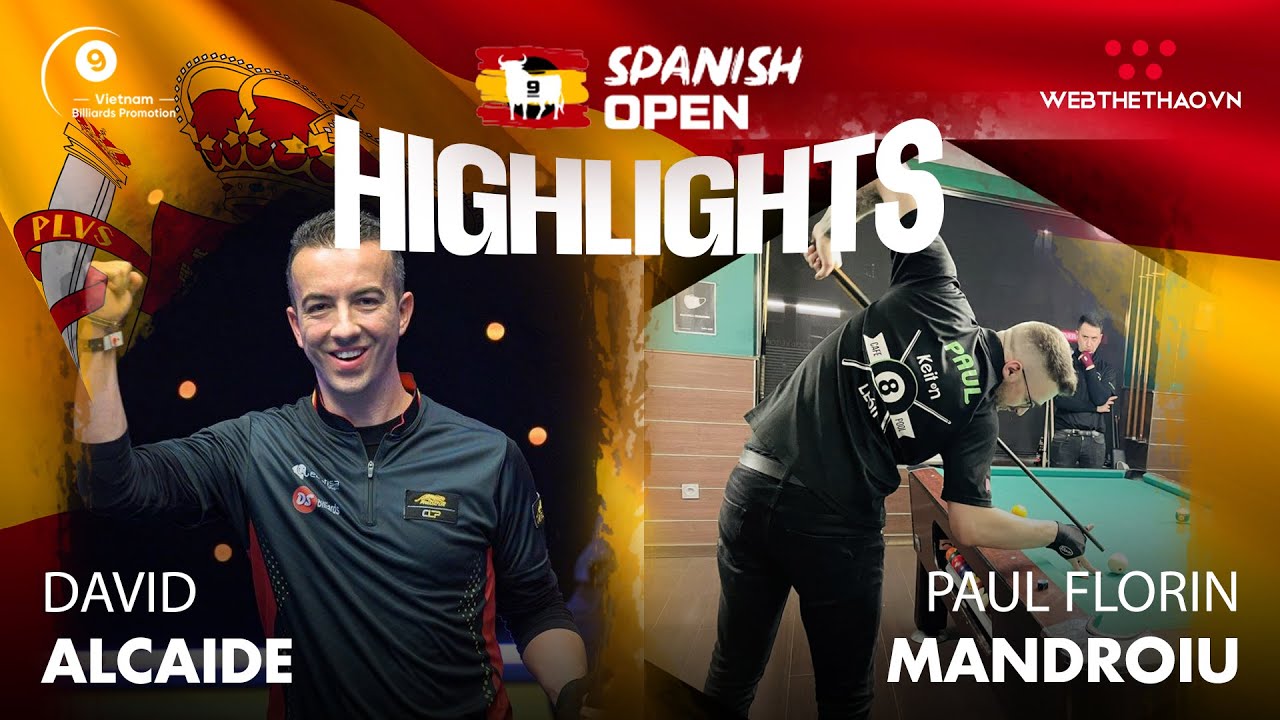 Highlight | David Alcaide vs Paul Florin Mandroiu | Giải billiards ...