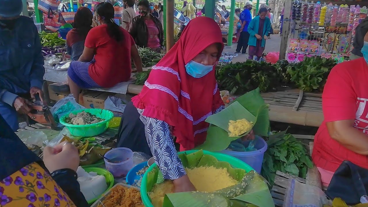 pasar tradisional di desaku || suasana pasar pedesaan - YouTube