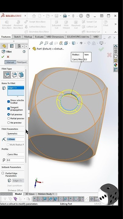 Exercise #Extruded Cut Create 3D Dice by #solidworks - YouTube