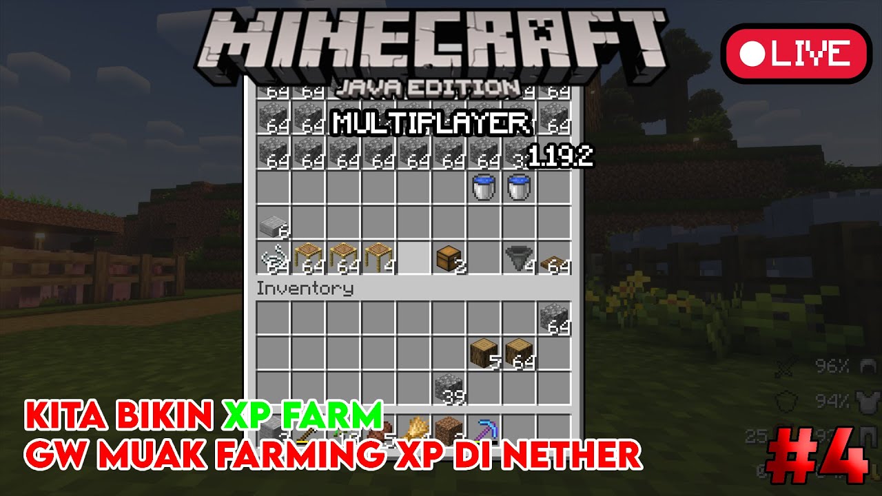 KITA BIKIN XP FARM, GW UDAH MUAK FARM XP DI NETHER – Minecraft Vanilla ...