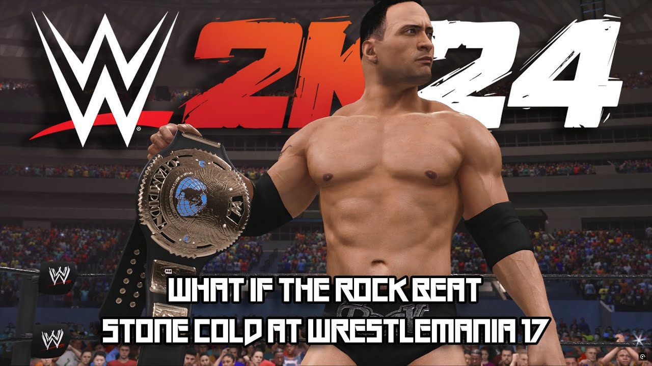 WWE 2K24 - What if The Rock beat Stone Cold at WM 17 (2K Showcase ...