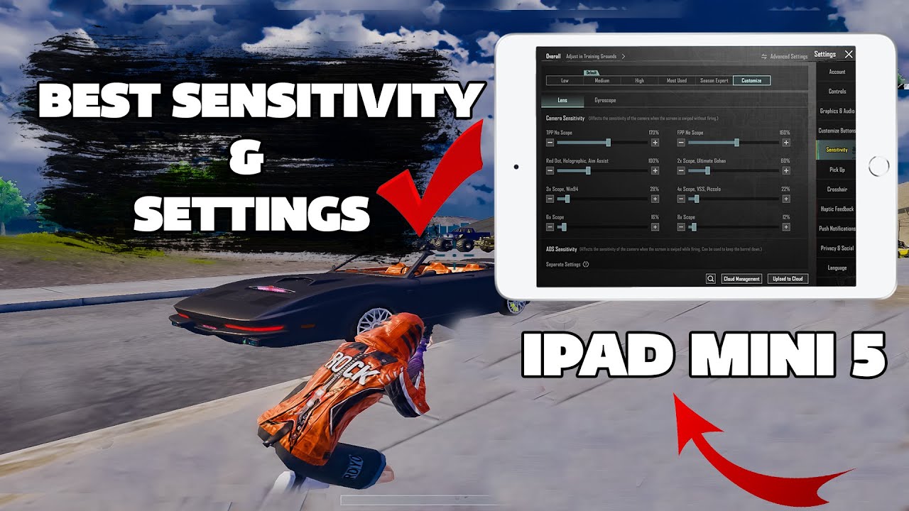 PUBG MOBILE! BEST SENSITIVITI ADN CONTROL SETTINGS /*ipad generations,6 ...