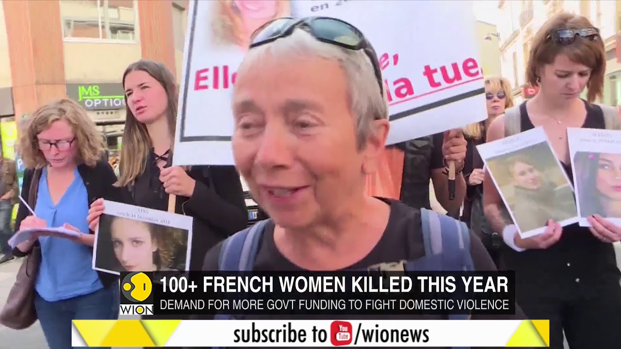 France: Mass protests against Femicide - YouTube