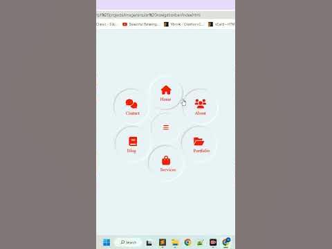 Circular navigation bar (HTML and CSS) full tutorial link in ...