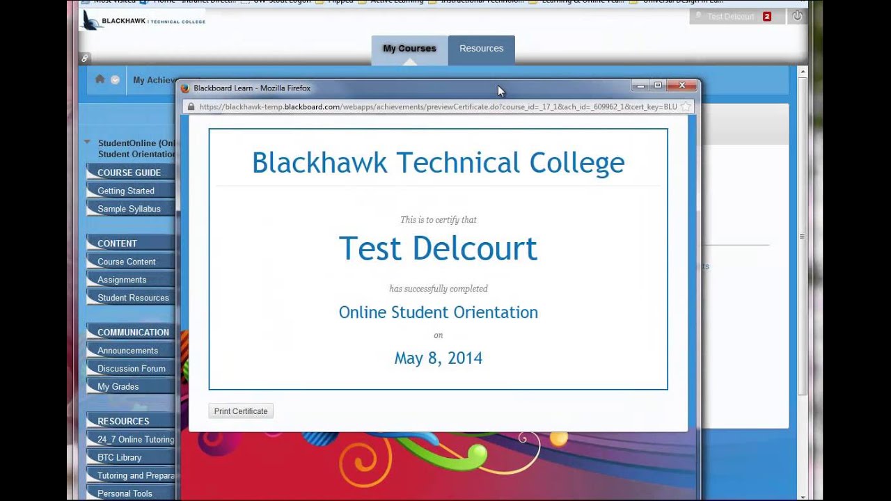 Online Student Orientation Completion Certificate - YouTube