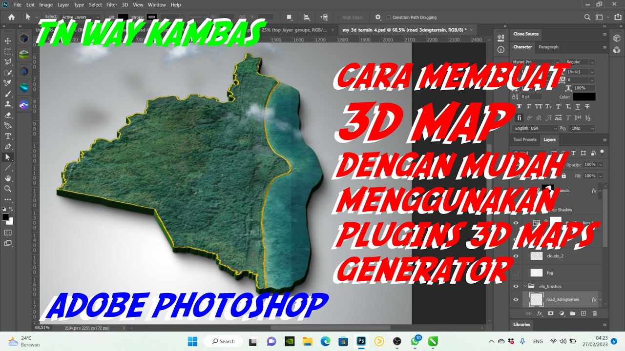 Membuat 3D Map dengan mudah dan cepat - Belajar Peta #25 - YouTube