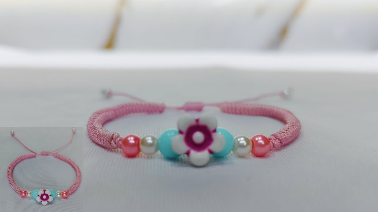 DIY gelang tali manik manik mudah dan murah - YouTube