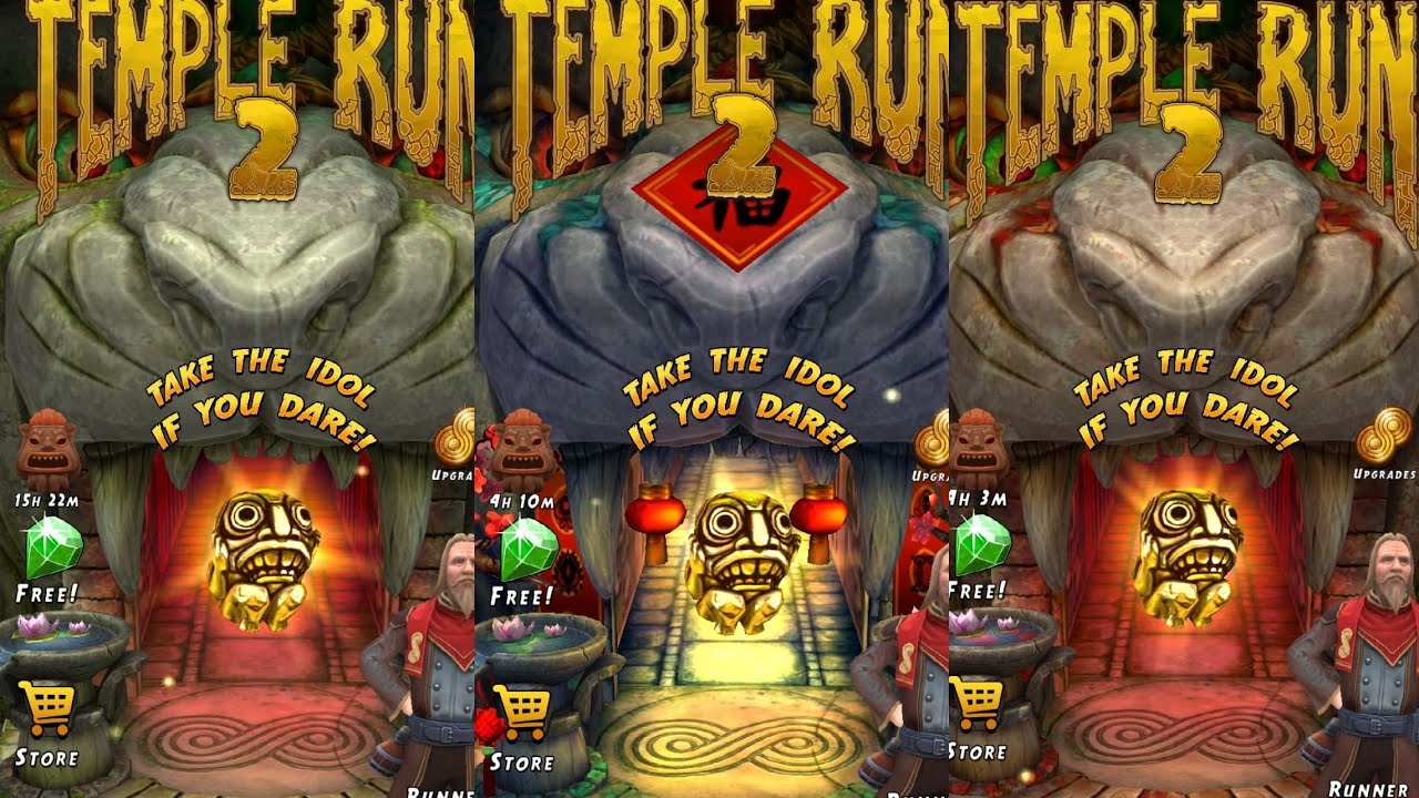 Temple run 2 Lost Jungle vs Lost Jungle-Lantern Festival vs Fall Jangle ...