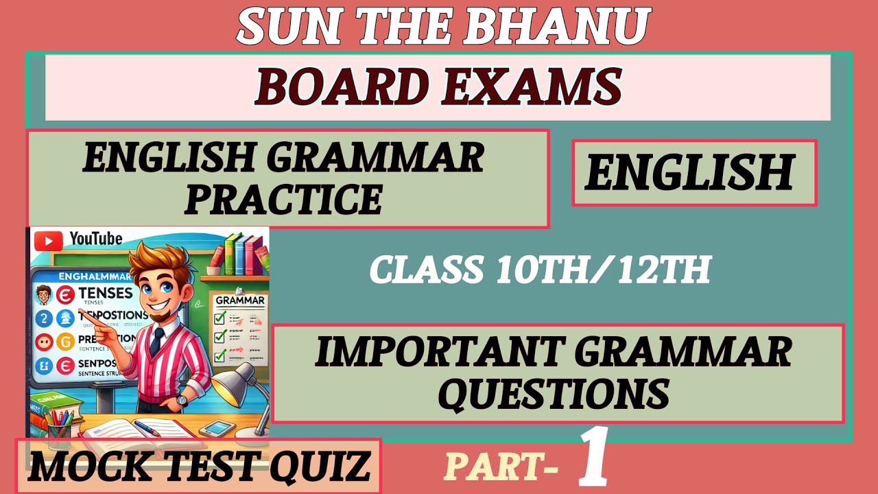 English grammar practice/ class 10th/ board exam - YouTube