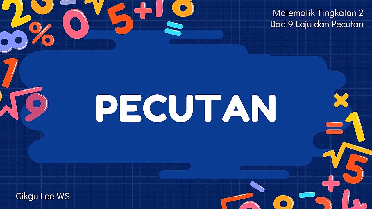 Matematik Tingkatan 2 - Pecutan - YouTube
