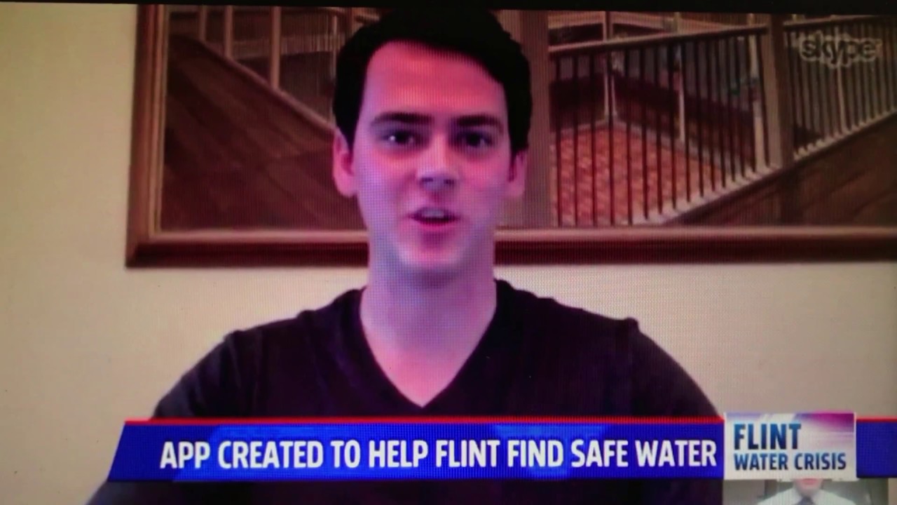 Jake Santangelo Develops SafeWater Flint app - Fox17 Interview - YouTube