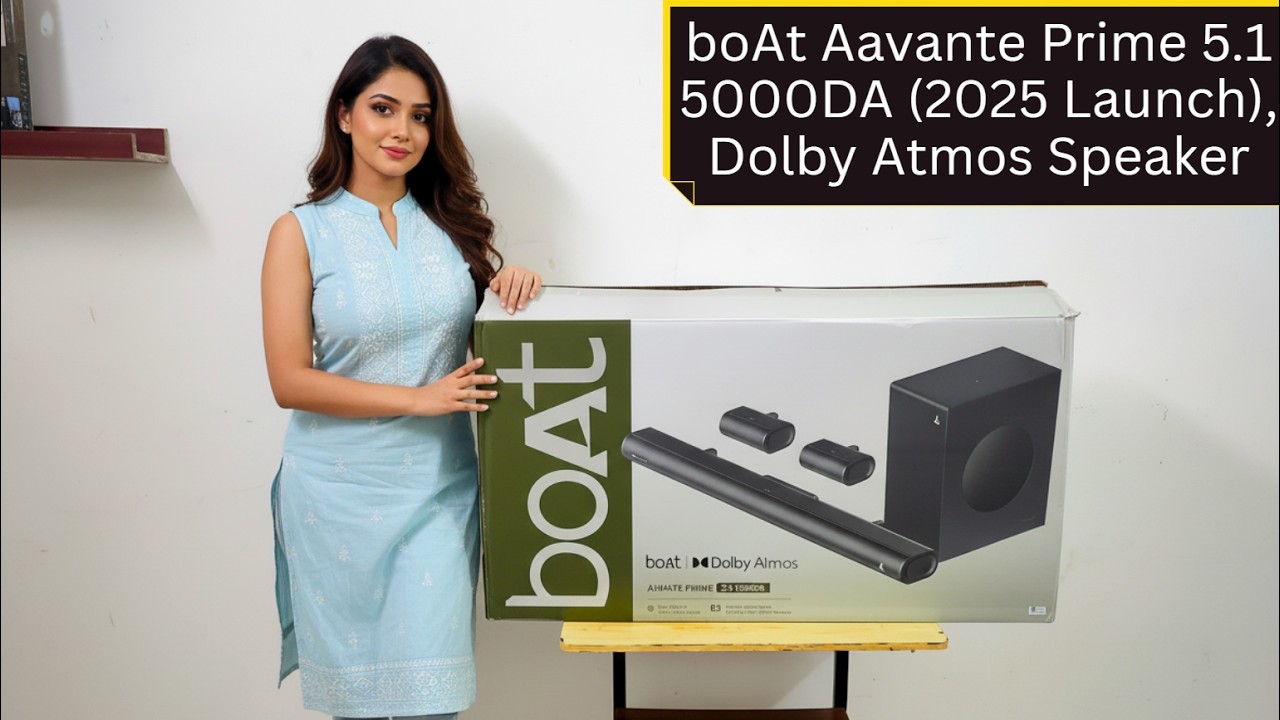 boAt Aavante Prime 5.1 5000DA (2025 Launch), Dolby Atmos, 500W Home Theatre Soundbar Speaker ...