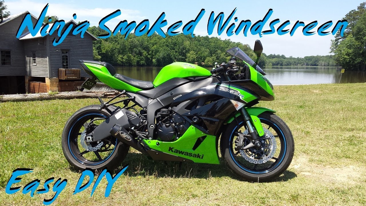 DIY | Blacked Out Windscreen | Ninja ZX6-R - YouTube