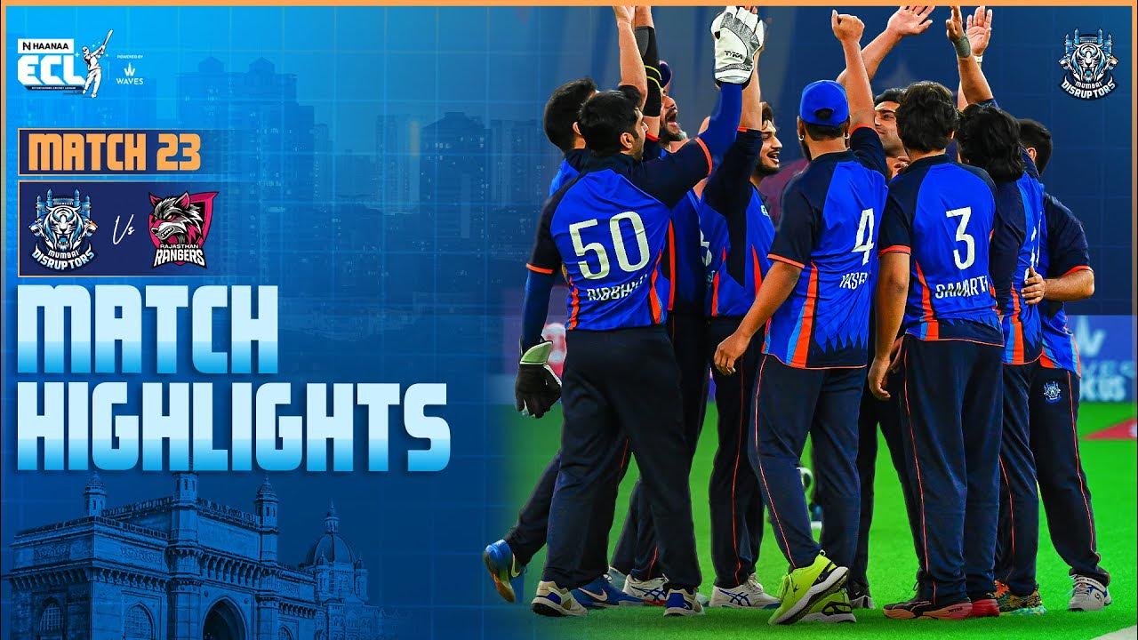 HIGHLIGHTS | Mumbai Disruptors VS Rajasthan Rangers | ECLT10 S2 Match 27 - YouTube