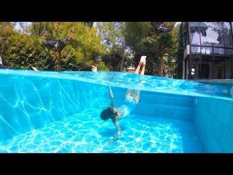 Carla Underwater swimming in a private pool
