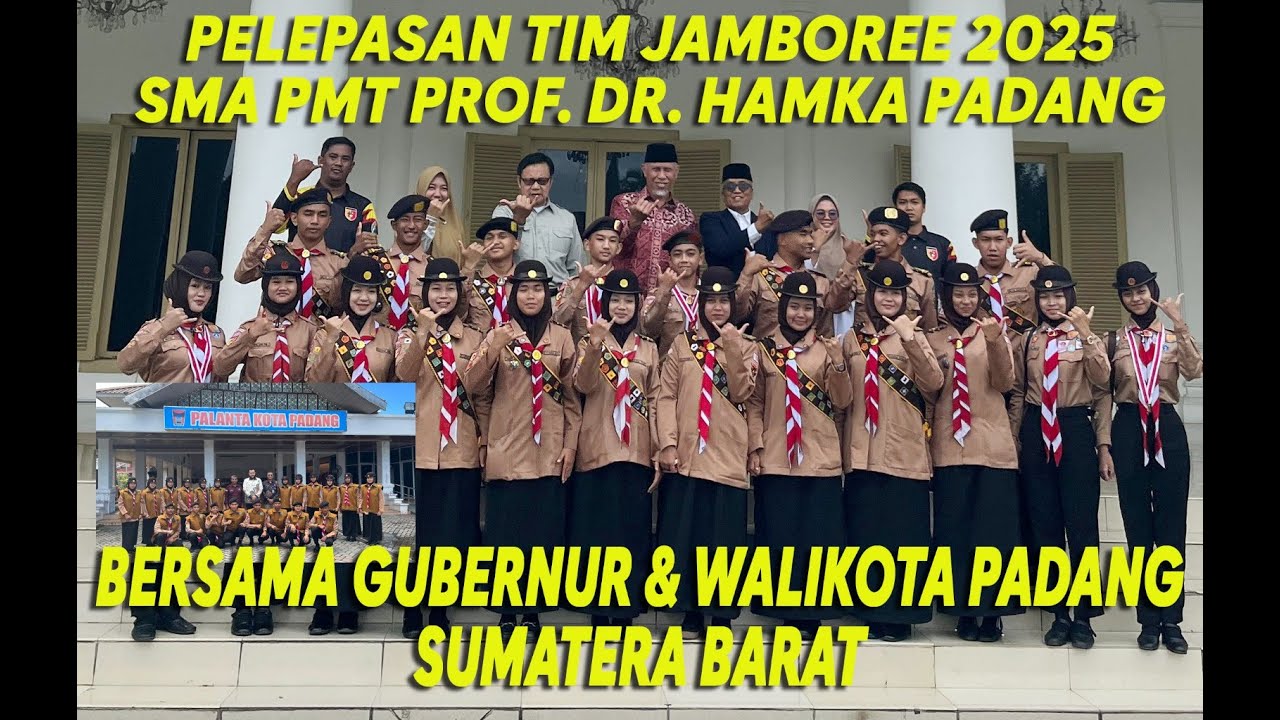 Acara Pelepasan resmi Tim Jamboree SMA Hamka Padang-SMP 12 Padang oleh ...