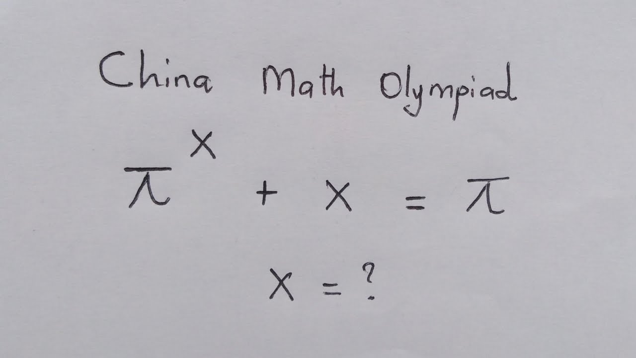 China Olympiad Math Question | Can you solve ? - YouTube
