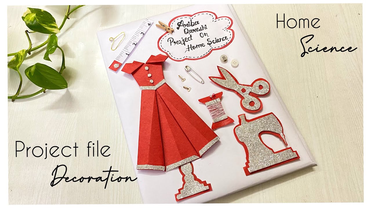 How To Decorate Home Science File Cover |project File Decoration Idea