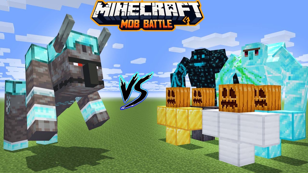 RAVAGER WITH DIAMOND GOLEM vs All Golems in Minecraft Battle - Iron ...