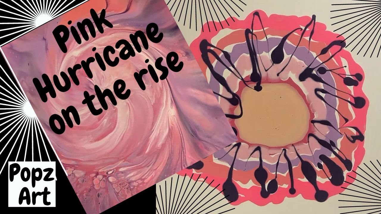 A Pink Hurricane on the rise #balloontechnique #acrylicpouring # ...