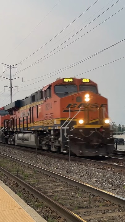 Speedy BNSF Stack train through Route 59! - YouTube