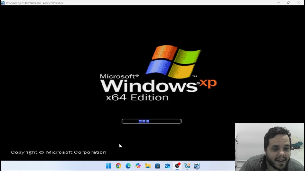 Windows XP de 64 bits (Rodando na VM) - YouTube