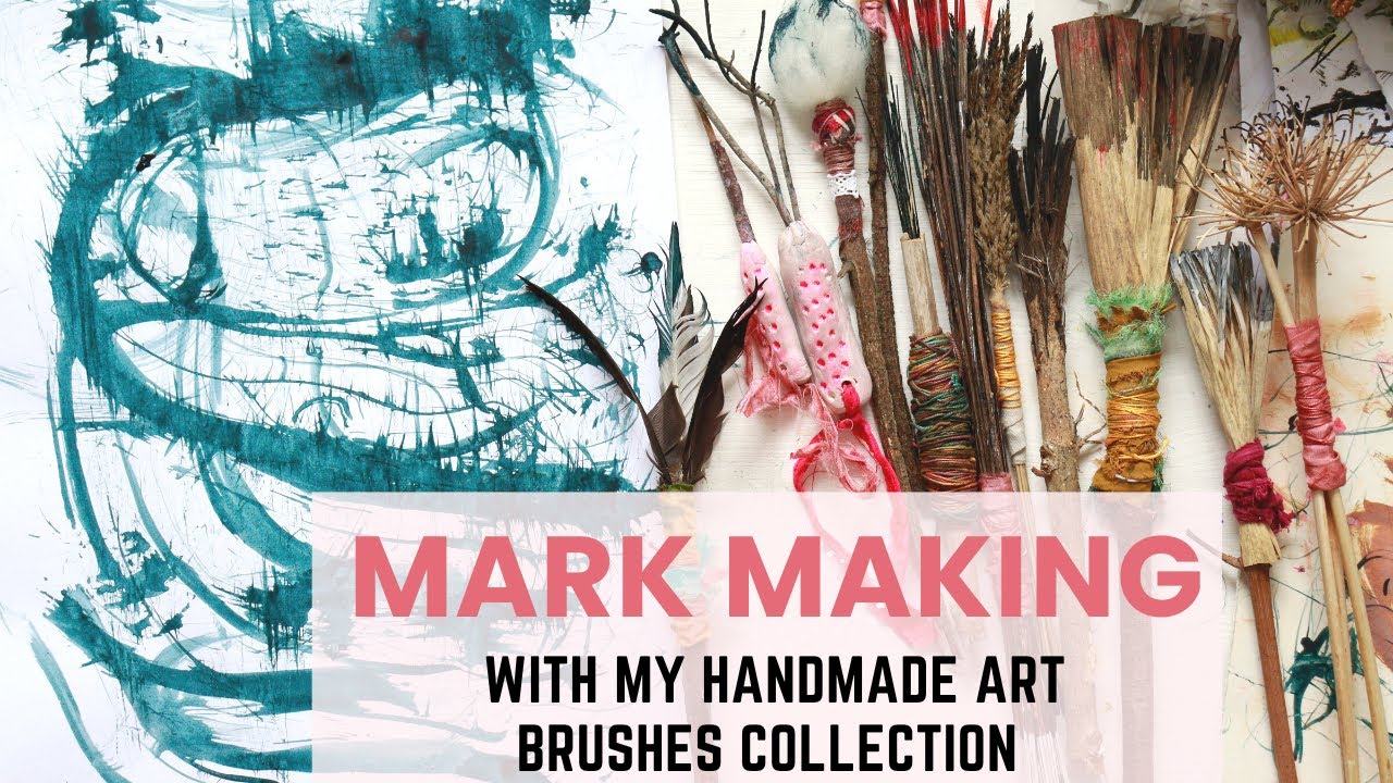 Mark making with handmade brushes - Making stunning marks with my ...
