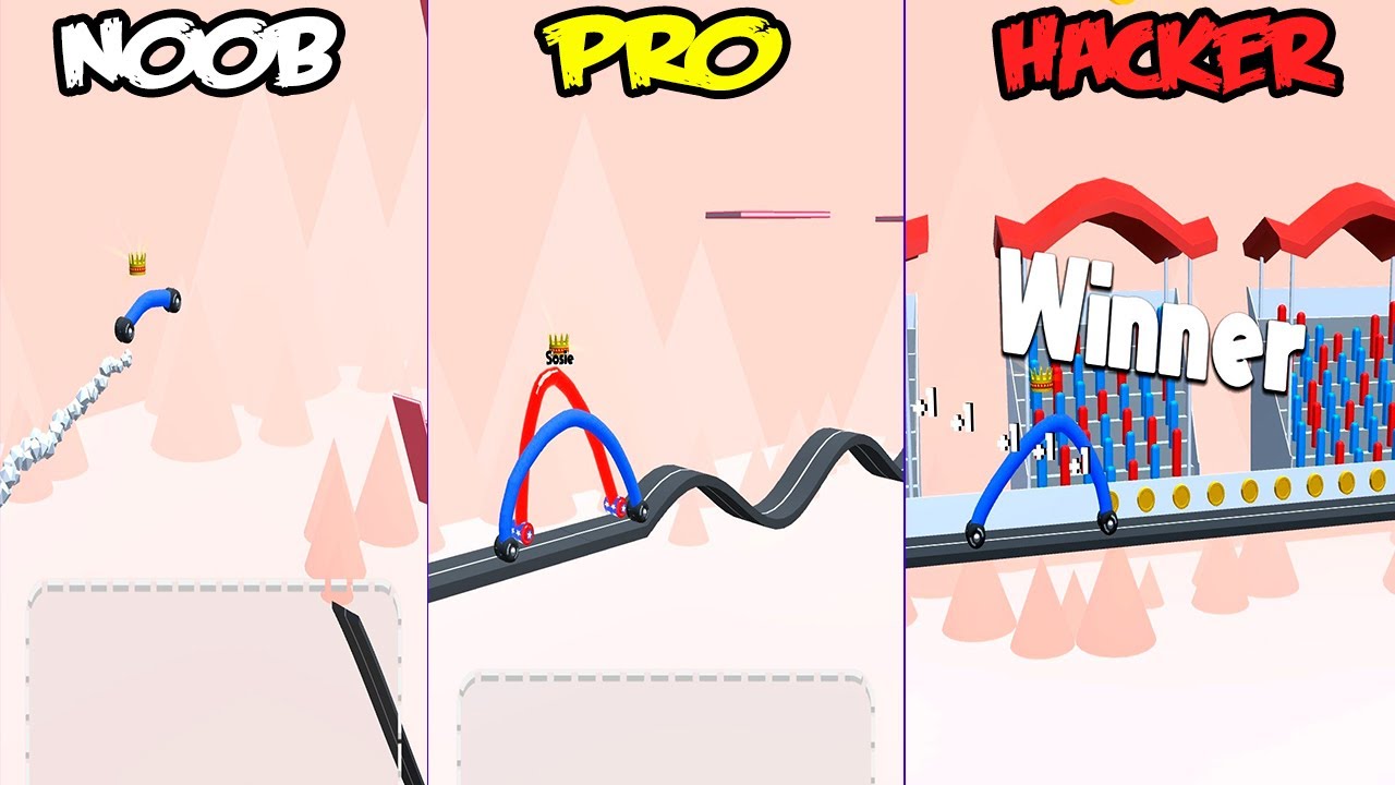 Draw Car 3D - NOOB vs PRO vs HACKER - YouTube