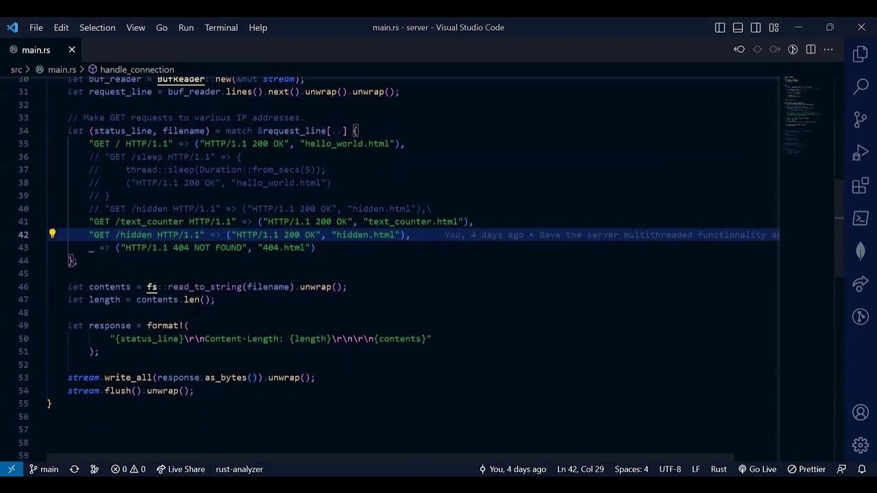 Basic Rust Web Server - YouTube