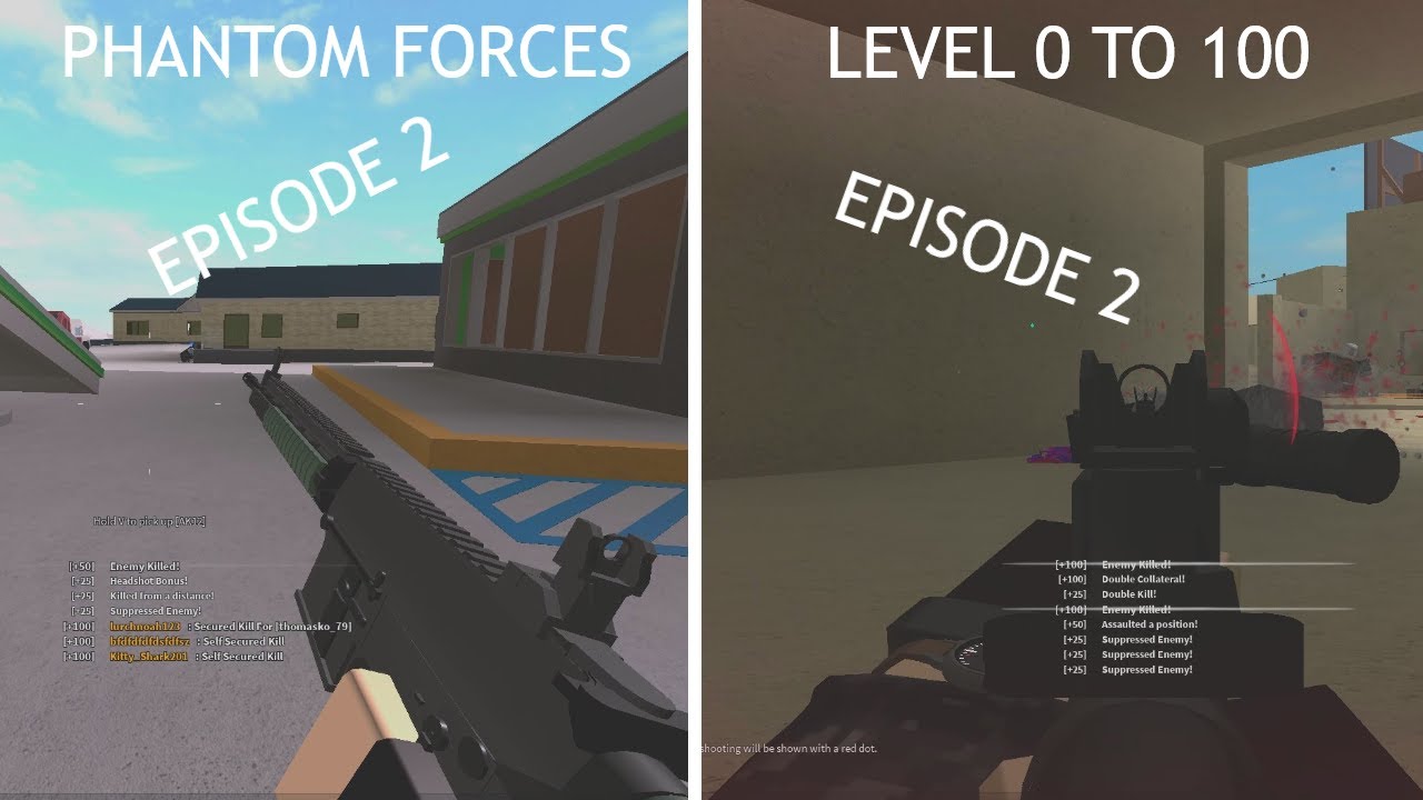 Phantom forces level 0 to 100 Episode 2 - 3 minutes challenge - YouTube