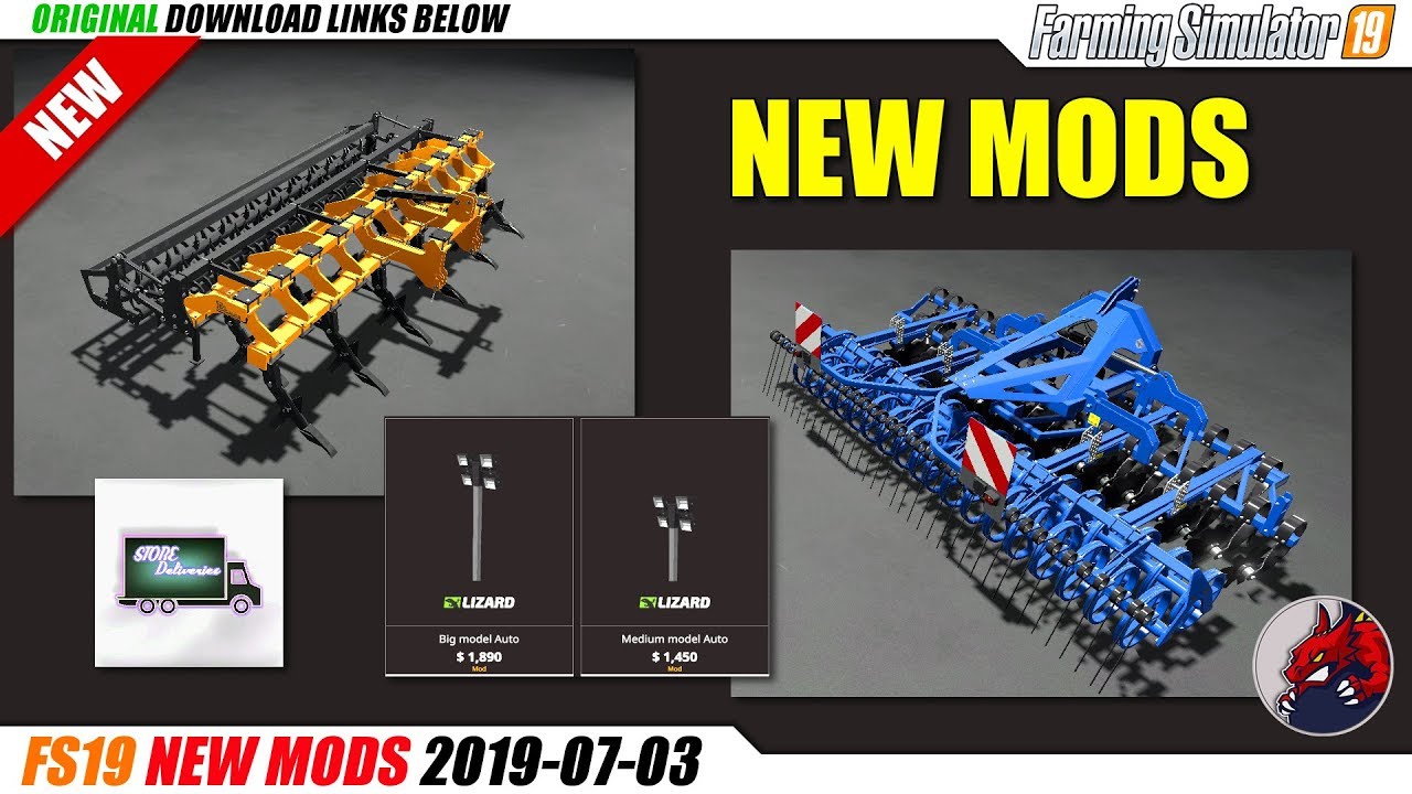 FS19 | New Mods (2019-07-03) - review - YouTube