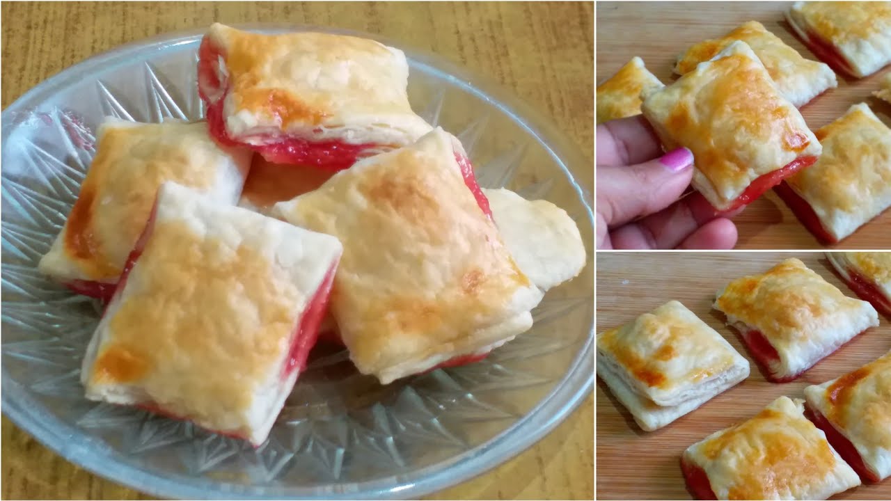 Pastry Puff Recipe | Mini Jam Puffs | Eggless Puff Recipe | How To Make ...