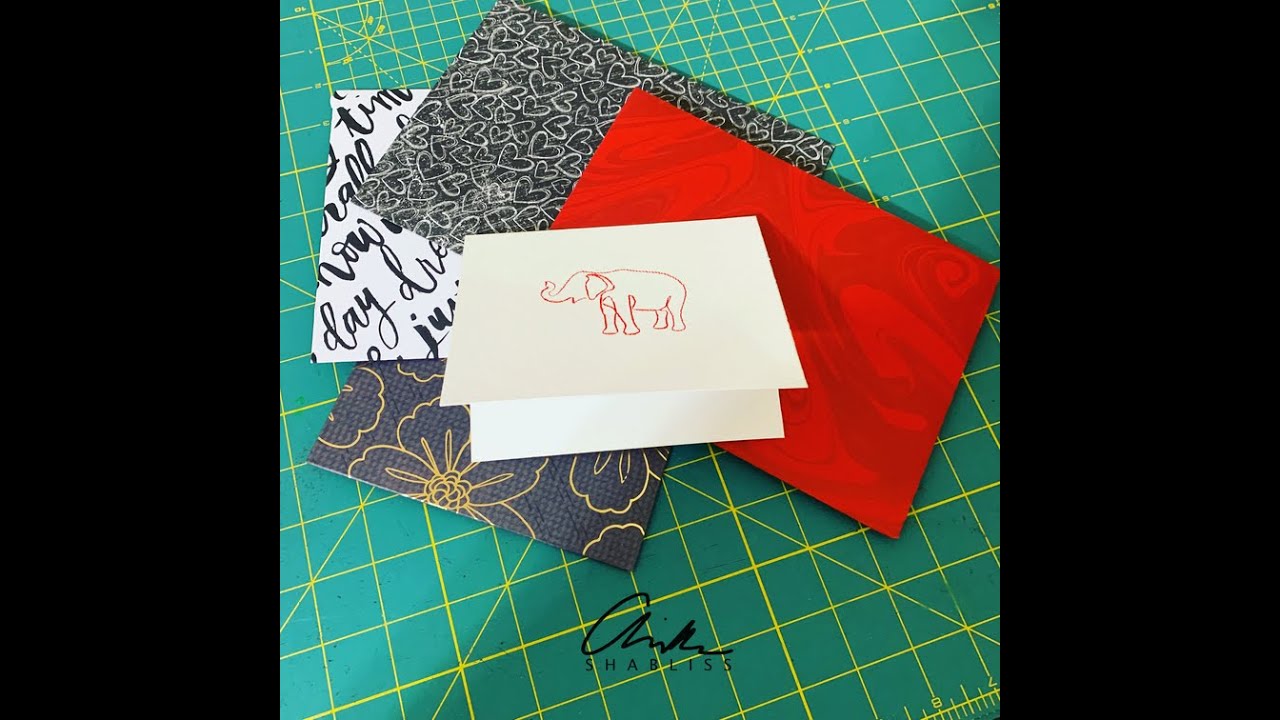 Embroider Paper and Create An Envelope Set - YouTube