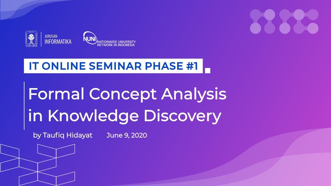 Formal Concept Analysis in Knowledge Discovery (for Students) - YouTube