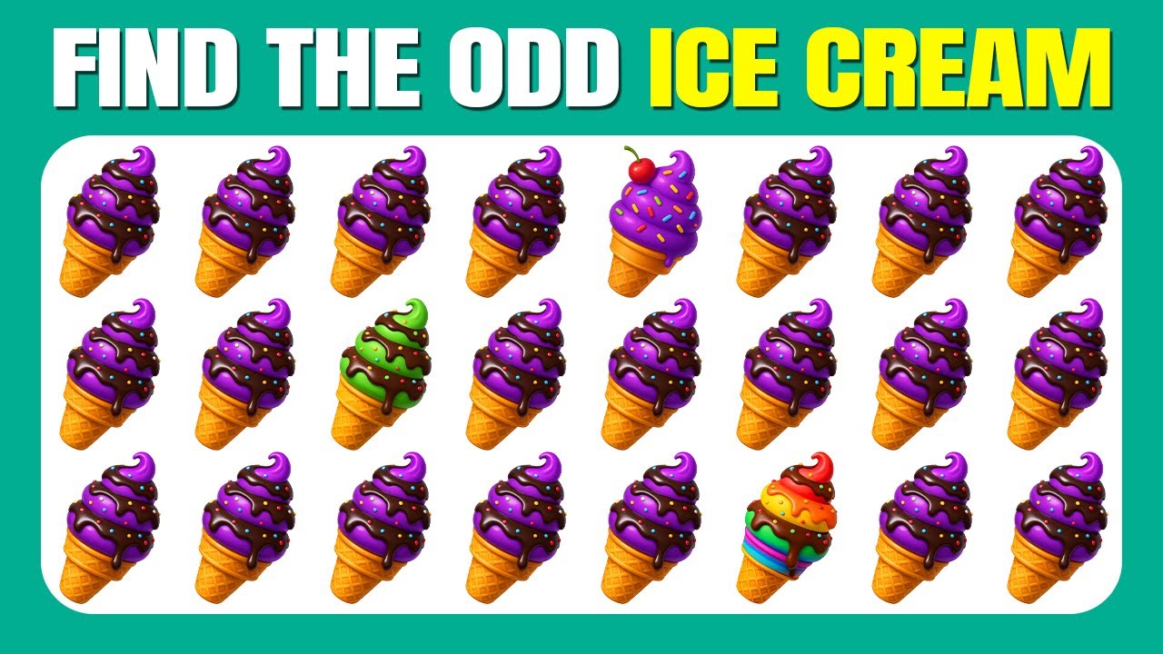 Find the ODD One Out - Ice Cream 😋🧁🍧 | Easy, Medium, Hard Levels Quiz ...