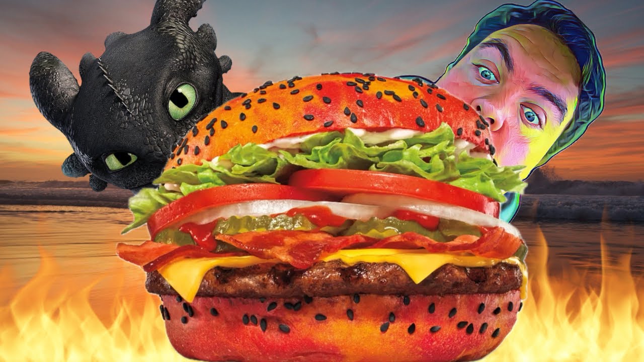 Eating like a DRAGON! Trying Burger Kings HTTYD Burger! - YouTube