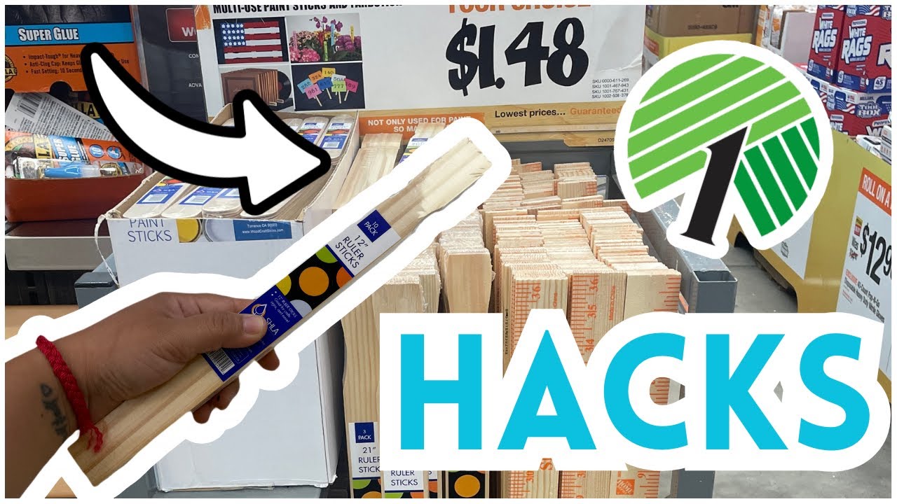 GENIUS ways using these paint sticks Dollar Tree Home Decor DIYS - YouTube