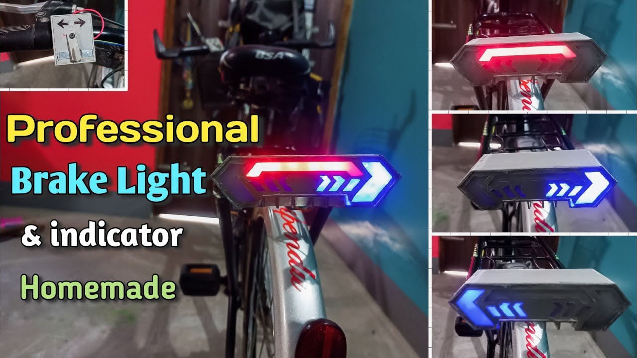 How to Make A Professional Cycle brake light | Homemade Unique Cycle ...