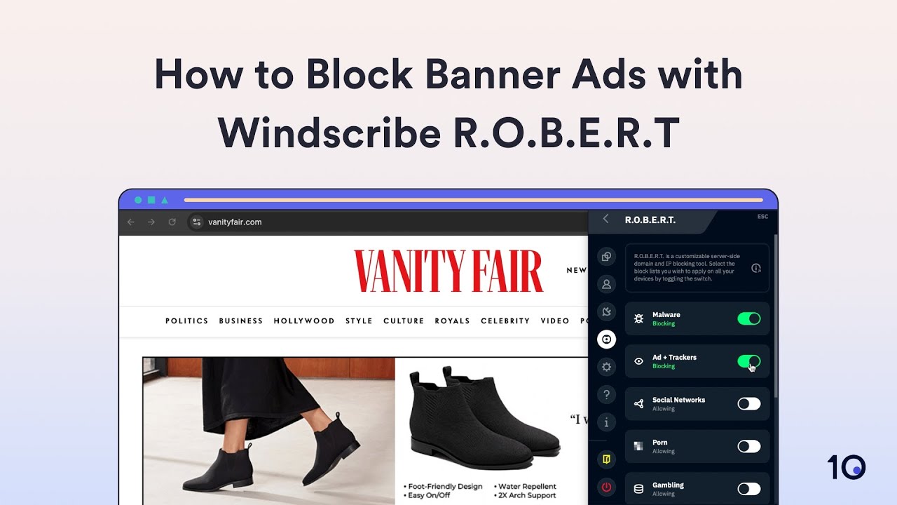 How to Use Windscribe R.O.B.E.R.T. Ad Blocker to Remove Website Banner ...