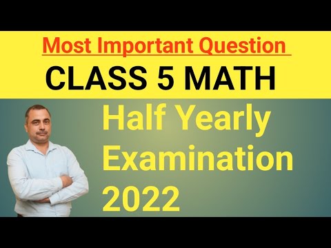 Half Yearly Exam Class 5 Math ll Sample Paper Half Yearly Exam 5th ...