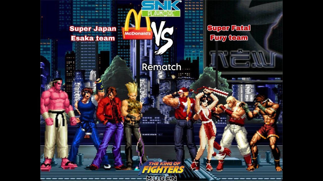 KOF MUGEN - Super Esaka Japan team VS Super Fatal Fury team - A 2-year ...