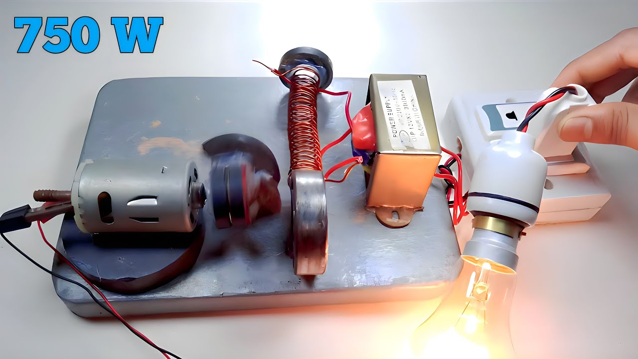 How to make Homemade Infinite Free energy Generator 230V 750W Using ...