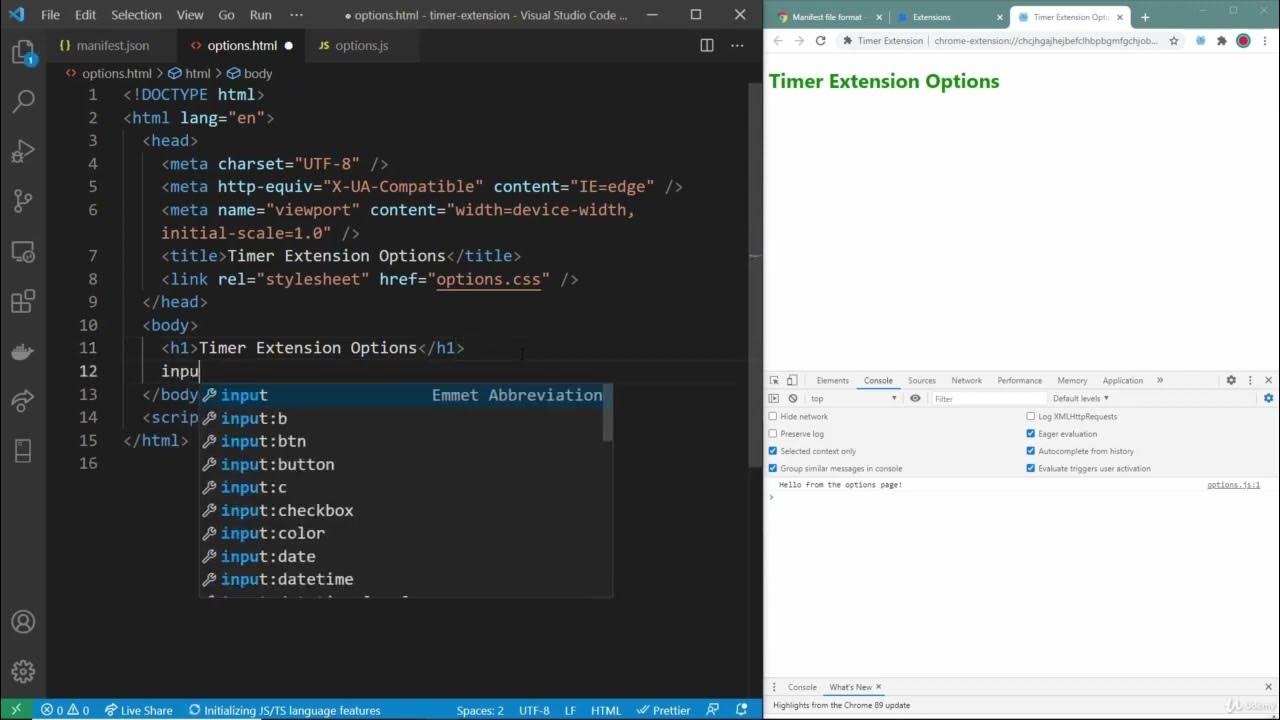 Options Page - React & Typescript - YouTube