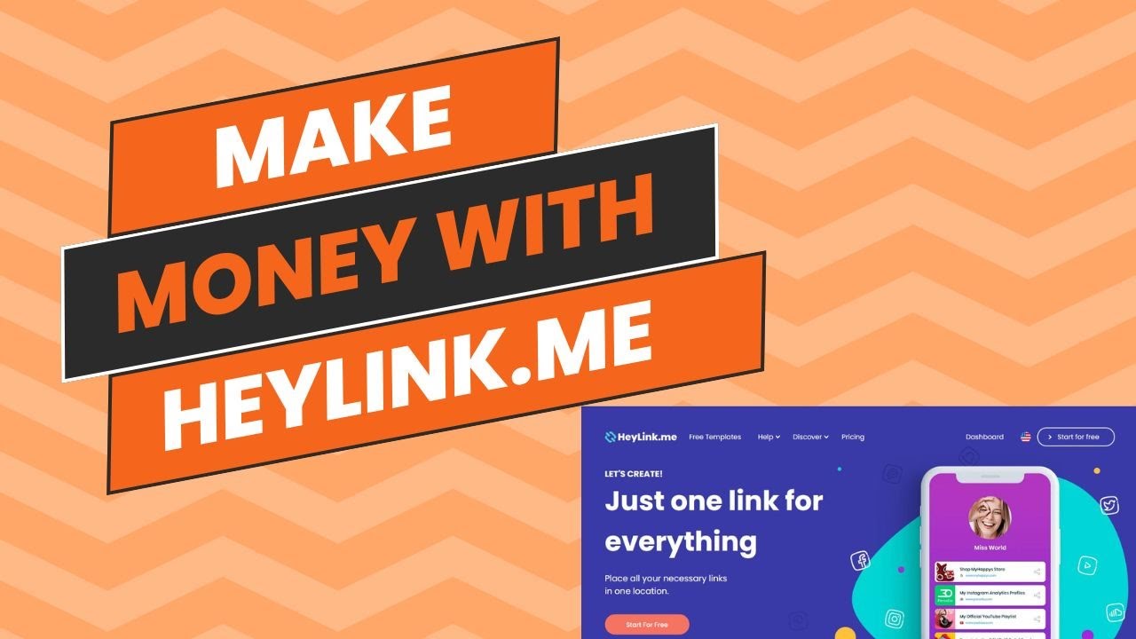 how to make money with heylink profile - YouTube