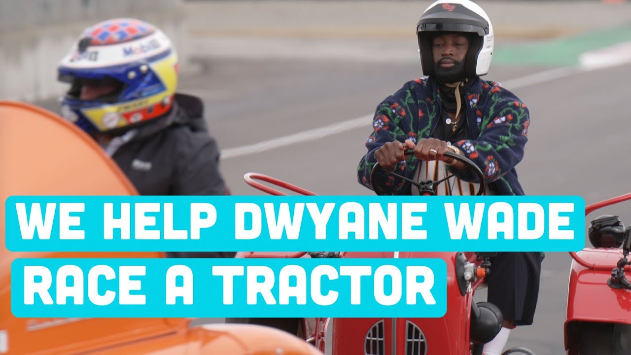Watch Us Help NBA Legend Dwyane Wade Race A Porsche Tractor - YouTube